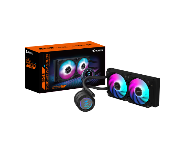 קירור נוזלי כפול Gigabyte AORUS WATERFORCE II 240 AIO 240mm ARGB | פאן ...